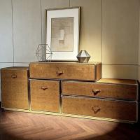 China Drawer Door Storage Cabinet Italian Minimalist Style Solid Wood Entryway TV Use Creative Designer for Villa for sale