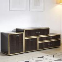 China Drawer Door Storage Cabinet Italian Minimalist Style Solid Wood Entryway TV Use Creative Designer for Villa for sale