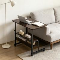 China Movable Lift Height Adjustable Computer Desk Modern Office Furniture Portable Side Table for Bedroom Use for sale