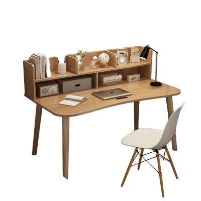 China Integrated Durable Wooden Computer Desk Modern Office Furniture Storage Shelves Eco Friendly Space Saving for sale