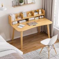 China Integrated Durable Wooden Computer Desk Modern Office Furniture Storage Shelves Eco Friendly Space Saving for sale