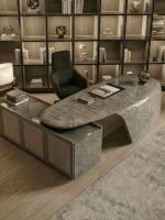 China Light Luxury High End Office Desk Chair Set Designer Italian Minimalist Computer Table for sale
