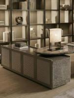 China Light Luxury High End Office Desk Chair Set Designer Italian Minimalist Computer Table for sale