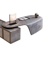 China Light Luxury High End Office Desk Chair Set Designer Italian Minimalist Computer Table for sale