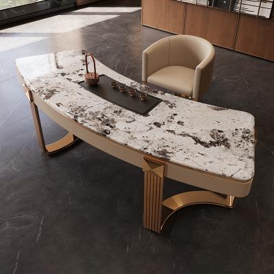 China Stone Table Italian Style Chair Set Modern Minimalist Kung Fu Tea Station for sale