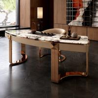 China Stone Table Italian Style Chair Set Modern Minimalist Kung Fu Tea Station for sale