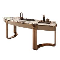 China Stone Table Italian Style Chair Set Modern Minimalist Kung Fu Tea Station for sale