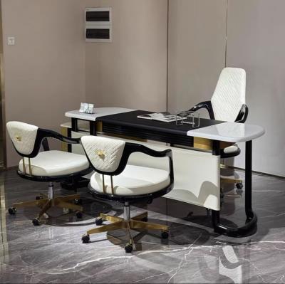 China Modern Office Furniture Italian minimalist wooden computer study desk with wired management design office table that is foldable for sale