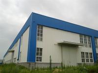 China Lightweight Steel Frame Prefab Warehouse Q235 Q355B 50m Span Customizable for sale