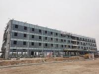 China Prefabricated Multi Storey Steel Structure Office Building Q235B Q355B H Beam for sale