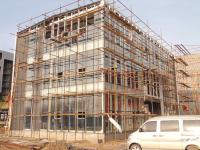 China Durable Prefabricated Steel Frame Commercial Building Q235 Q355B 50 Year Design Life for sale