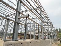 China Prefabricated Steel Structure Factory Hot Rolled Welded H Section Steel Building 140km/h Wind for sale