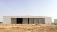 China Prefabricated Steel Aircraft Hangar 45m Clear Span Eco Friendly H Section Steel Structure for sale
