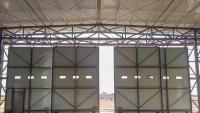 China Prefabricated Steel Aircraft Hangar 45m Clear Span Eco Friendly H Section Steel Structure for sale