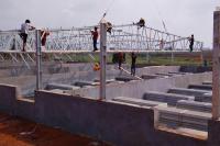 China Galvanized Steel Structure Poultry House Building , Light Steel Structure Egg Chicken Farm for sale