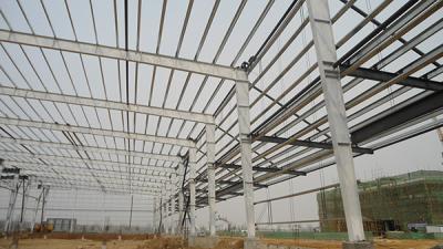 China Pre Assembled Prefabricated Metal Sheds Q235 Q355 Steel Frame Shed 50 Year Lifespan for sale