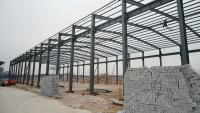 China Custom 20x50 Steel Structure Shed Workshop Warehouse Q235B H-Beam 120μm Paint for sale