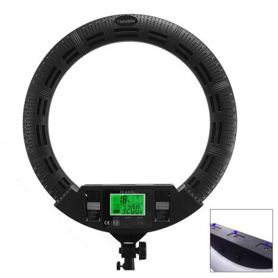 China FE-640II 22 Inch 100W Bi-Color Ring Light with Remote Control and LCD Screen for Video Production for sale