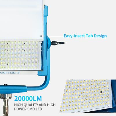 China DMX Portable LED Film Light 200W Bi-Color 3200-5500K Aluminum Alloy Photography Lighting with 20,000lm Output for sale