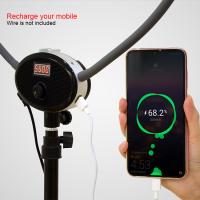 China USB Rechargeable 80W LED Fill Light with 4 Adjustable Arms, 3200-5500K CCT & Digital Display for sale