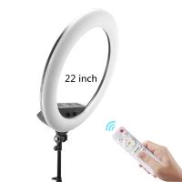 China Yidoblo 22 Inch 100W LED Ring Light Dimmable 3200K-5500K Bi-Color with Phone Holder FS-640 for sale
