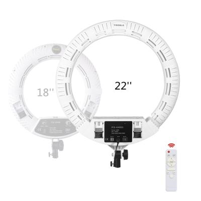 China Yidoblo FS-640 100W 22-Inch Professional Ring Light with Remote Control, 3200K-5500K Color Temperature, Battery Support for sale