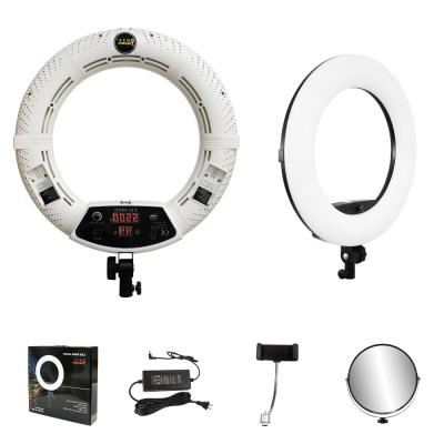 China 96W 18inch LED Ring Light with Rechargeable Battery 3200-5500K for Makeup Photography Live Streaming for sale