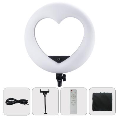 China LV-480SII 18-Inch LED Ring Light 96W 9600lm with 3200-5500K Color Temperature and USB Recharge for sale