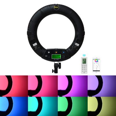 China FC-480 RGB 95Ra LED Ring Light 18 Inch 96W with Bluetooth Remote Control for Photography and Streaming for sale