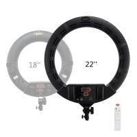 China 22-Inch Digital Ring Light Kit 100W with 55cm Aperture, 3200-5500K Color Temperature and Remote Control for sale