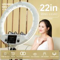 China Yidoblo 100W 22-Inch LED Ring Light with Remote Control, 3200K-5500K Color Temperature, AC 100-240V for sale