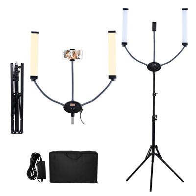 China 48W 4800lm Dual Arm LED Fill Light with 3200K-5500K Color Temperature for Professional Beauty & Photography for sale