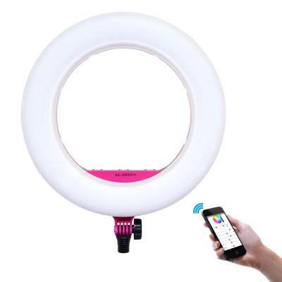 China 48W Bluetooth LED Ring Light 18 inch 2800-9990K Dimmable for Live Stream Makeup Photography for sale