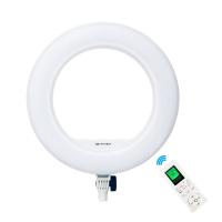 China 96w LCD Screen Photography Makeup LED Ring Light ABS Material Wireless Remote Control Lcd Display for sale