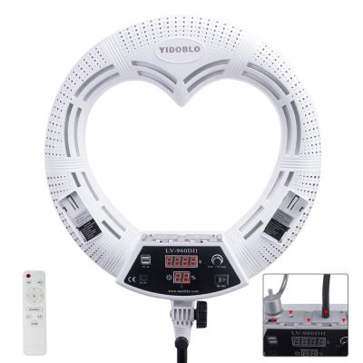 China 18 inch 96W Heart Shaped LED Ring Light with Digital Screen Remote Control for Live Streaming YouTube Video for sale