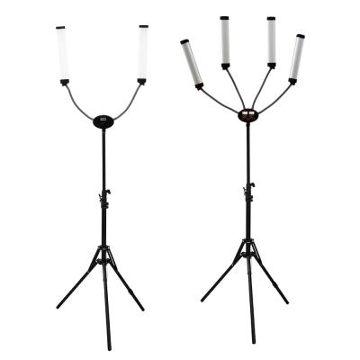 China 50W CRI 95 Dual Arm LED Fill Light with 3200-5500K Color Temperature and AC/DC Power Options for sale