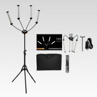 China 80W 4 Arms LED Makeup Light with Phone Holder - 3200-5500K CCT, 95+ CRI for TikTok Live Streaming for sale