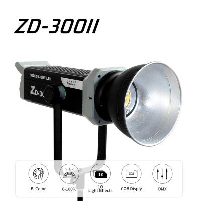 China 300W COB LED Studio Spotlight Bi-Color 2700K-7500K with Bowens Mount for Photo Video Production for sale