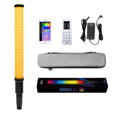 China LT-RGB24 DMX RGBW LED Tube Light - 24W Power, 2800-9990K CCT, 96 CRI, Rechargeable Battery for sale