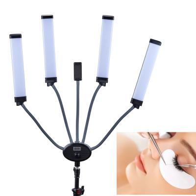 China Professional 80W Eyelash Extension Light with 4 Flexible Arms and 448 LED Chips for Lash Artists for sale