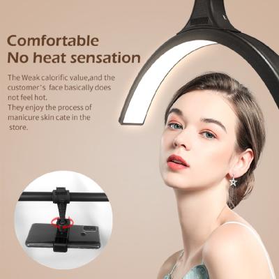 China 448 LED Half Moon Light 6000lm 60W Hair Salon Photo Lighting Set with Stand for sale