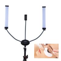 China DC14.5V Two-Arm Lash Light with Phone Holder - 50W Power, 5000 LUX, Adjustable Brightness 0-99% for sale