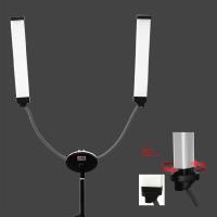 China Bi-Color 50W LED Fill Light with 3200K-5500K Temperature Range and Dual Adjustable Arms for Vlogging for sale
