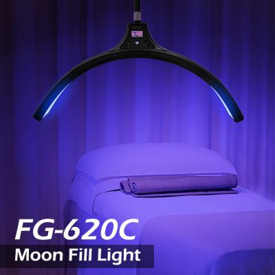 China 60W LED Half Moon Light 2700-7500K Dimmable Flexible Head Facial Nail Lash Lamp for sale