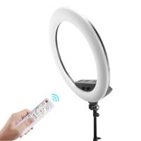 China Yidoblo FD-640II 22 Inch LED Ring Light with 640 SMD LEDs, 100W Power, and Adjustable 80-260cm Stand for sale