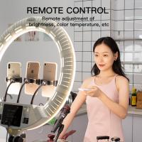 China Yidoblo FS-640II 22 Inch 100W Bi Color LED Ring Light for Makeup Video Studio Live Streaming for sale
