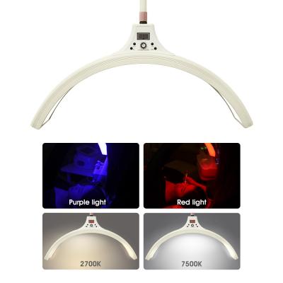 China LED Half Moon Light 60W 6000lm Lash Tech Light with Tripod Stand for Beauty Studio for sale