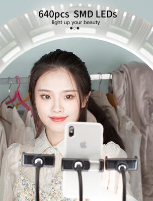 China Yidoblo 22 Inch 100W LED Ring Light with Tripod Bi-Color 3200K-5600K CRI 95 for sale