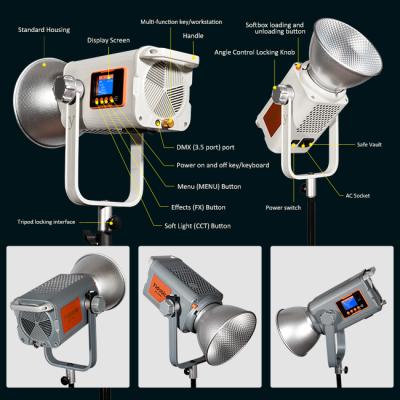 China Yidoblo ZR-300BI 300W Bi-Color LED Video Light Soft Studio Lamp 2700-6500K Dimmable for sale