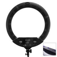 China Professional 22 Inch 100W Ring Light for Studio Photography Dual Color 3200K-5500K Adjustable Brightness with Phone Holder for sale